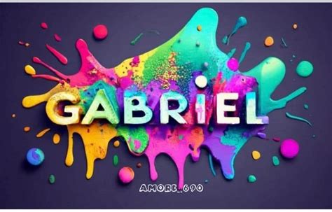 Gabriel Nombres Animados Nombres De Colores Tarjetas Creativas