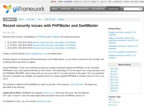 Phpメール送信用ライブラリ「phpmailer」「swiftmailer」「zend Mail」に、ほぼ同種の脆弱性 Internet Watch