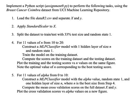 Solved Implement A Python Script Assignment9py To Perform
