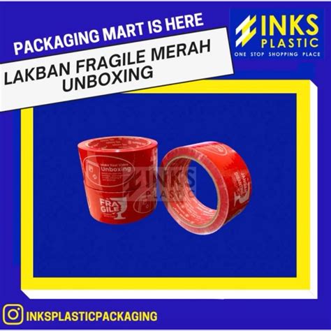 Merah Red Fragile Tape Unboxing Shopee Philippines Merah Red Fragile Tape Unboxing Shopee Philippines
