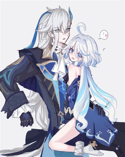 Furina And Neuvillette Genshin Impact Drawn By Hiji Hijichan Danbooru