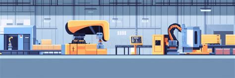 Automated Factory Showcasing Advanced Robotic Machines And Ai