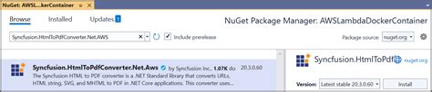 How To Convert Html To Pdf In Aws Lambda With Custom Font In Net 6 Container Image Syncfusion