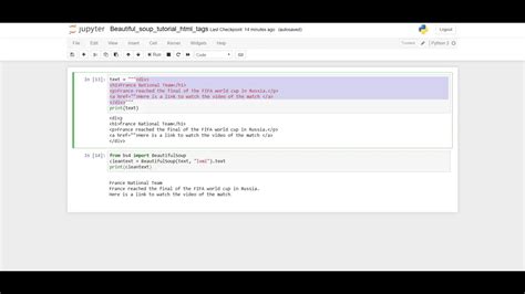 Pythons Beautifulsoup Library For Cleaning Html Tags In A Text Youtube