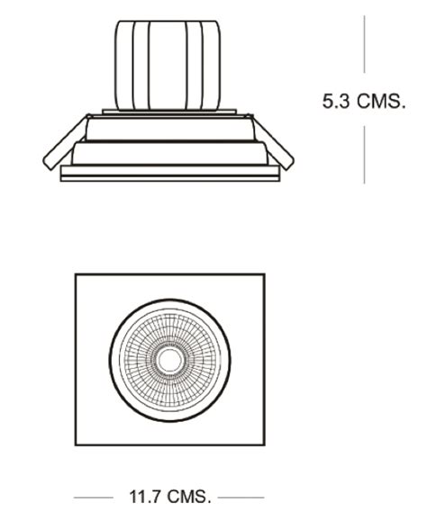 Luminario Tipo Empotrar Dirigible Luq 7 Led E1 L J Iluminacion