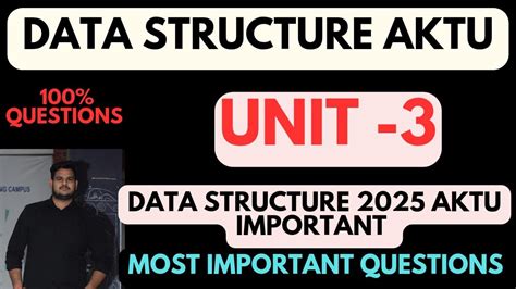 Aktu Data Structure Most Important Questions Unit 3 Aktu Most Important Questions Youtube