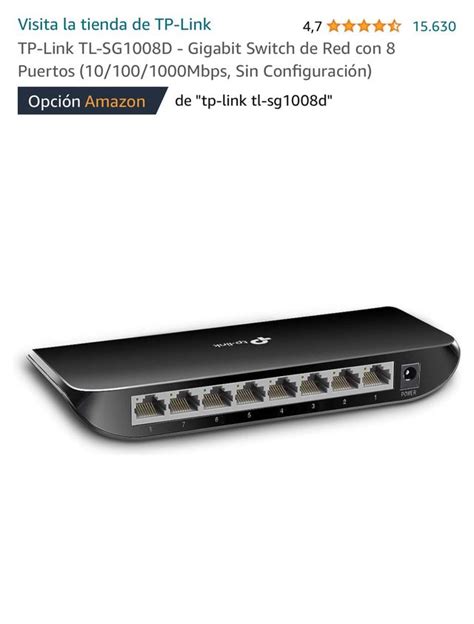Tp Link Gigabit Switch De Red Con 8 Puertos De Segunda Mano Por 10 Eur En Chilches En Wallapop