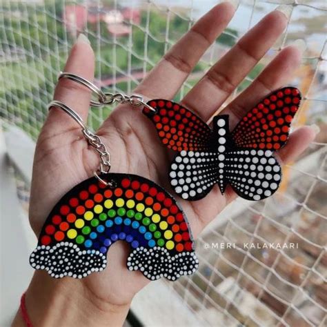 Mdf Round Dot Art Keychains Size 2 Inch At Rs 100piece In Kota Id 26791017591