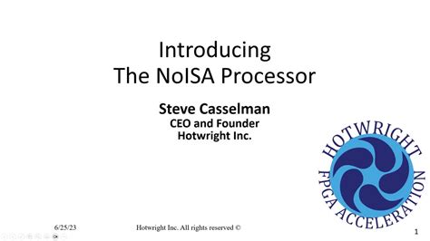 Video Garal Das On Linkedin Fpgas Computing Noisaprocessor