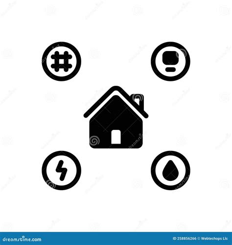 Black Solid Icon For Utilities Essential And Necessary Stock Vector Illustration Of Logotype