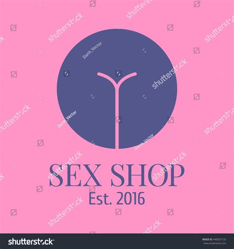 「セックスショップ、アダルトグッズのベクター画像ロゴ。サイン、アイコン、セックスおもちゃ店のエンブレム」のベクター画像素材（ロイヤリティフリー