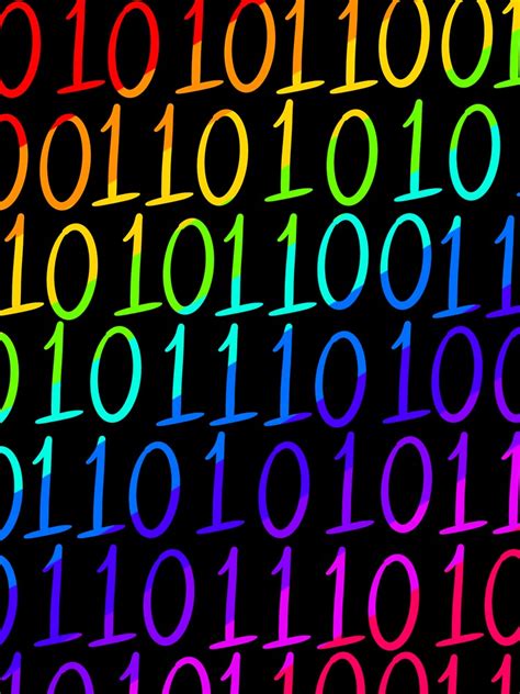 Rainbow Binary Code Sticker For Sale By Softpatton Redbubble