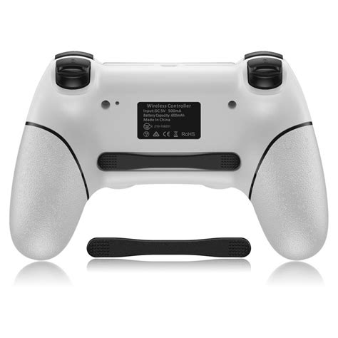 Sombbry Wireless Controller For Ps4 Wired P 4 Pro Controller With Paddles White P 4 Controller
