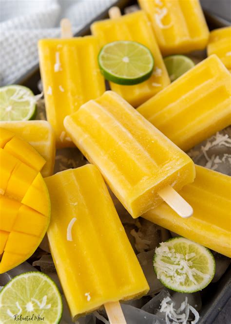 Mango Coconut Lime Popsicles