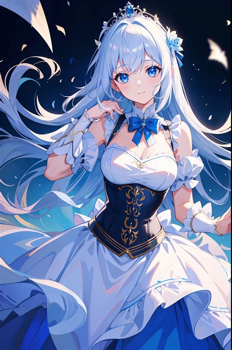 긴 머리의 드레스를 입은 여성의 클로즈업 Seaart Ai