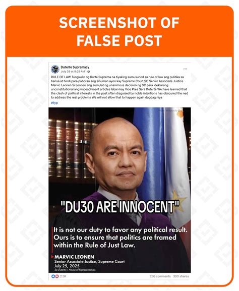 Fact Check Sc Ruling On Impeachment Did Not Declare Sara Duterte Innocent