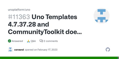 uno templates 4 7 37 28 and communitytoolkit does not build
