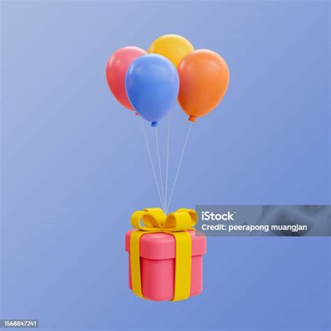 3d 최소 공짜 선물 상자 선물 상자 상 특별 프로모션 풍선이 있는 선물 상자 3d 그림입니다 3차원 형태에 대한 스톡 사진 및 기타 이미지 Istock