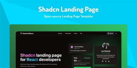 Shadcn Landing Page Open Source Landing Page Template Made With Reactjs
