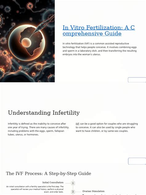 In Vitro Fertilization A Comprehensive Guide Pdf In Vitro Fertilisation Infertility