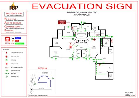 Emergency Evacuation Plan Fire Block Plans