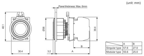 Autonics S3pf P1ba Non Illuminated Flush Push Button Diameter 30 Blue Normal Open 110vac 10a