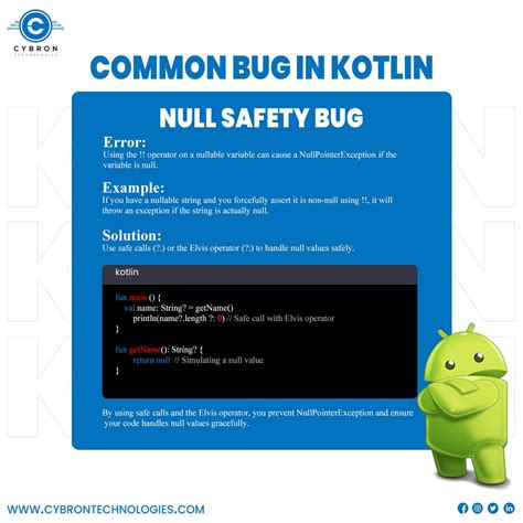 Cybron Technologies On Linkedin Kotlin Techtip Cybrontechnologies