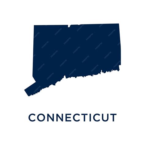 Premium Vector Connecticut United States Of America Usa Map Illustration