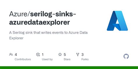 Github Azure Serilog Sinks Azuredataexplorer A Serilog Sink That Writes Events To Azure Data