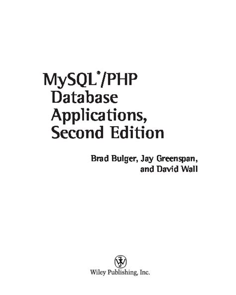 Mysql Php Database Applications Pdf Sk Vagn Cqo