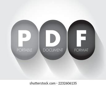 Pdf Portable Document Format Acronym Technology Stock Vector Royalty Free