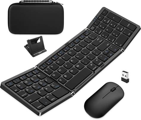 Foldable Keyboard And Mouse Edjo Folding Wireless Keyboard Mouse Combo With