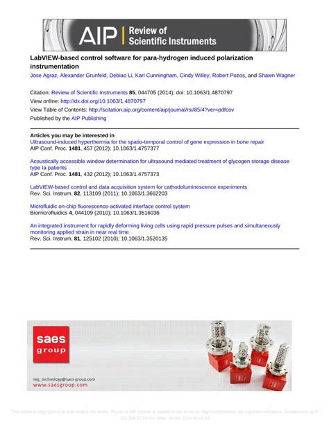 Pdf Labview Based Control Software For Para Hydrogen Induced