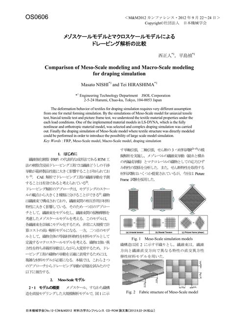 Pdf Comparison Of Meso Scale Modeling And Macro Scale Modeling For Draping Simulation