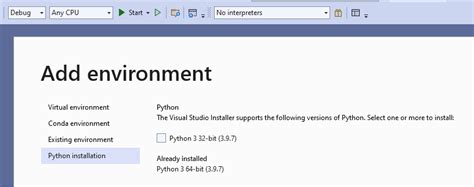 Vs Python Cannot Find The Python Environment After Uninstalling