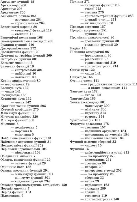 Предметний покажчик ГРАНИЦЯ ТА НЕПЕРЕРВНІСТЬ ФУНКЦІЇ ПОХІДНА ТА ЇЇ ЗАСТОСУВАННЯ Підручник