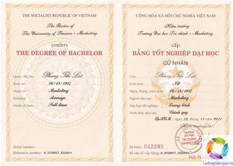 Làm Bằng đại Học Tài Chính Marketing Giá Rẻ Từ Phôi Thật