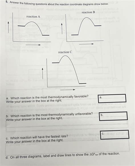Solved Answer The Following Questions About The Reaction