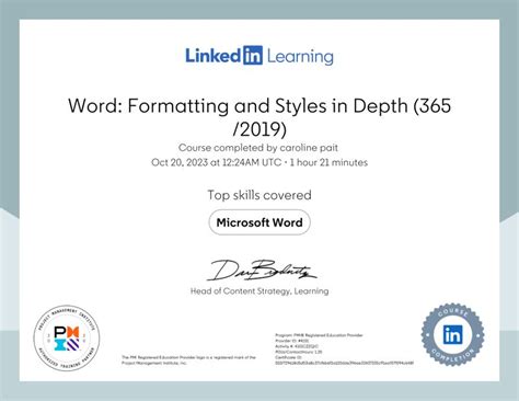 Caroline Pait On Linkedin Certificate Of Completion