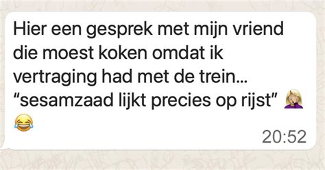 Vrouw Heeft Vertraging Met De Trein En Vraagt Of Haar Vriend Alvast De Rijst Wil Koken Kom Op