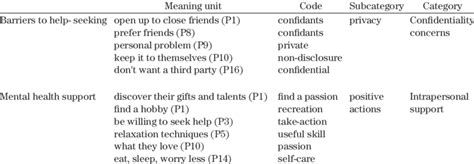 Process Of Generating The Codes Subcategories And Categories
