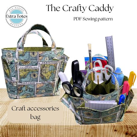 Craft Organiser Bag Pdf Sewing Pattern Etsy