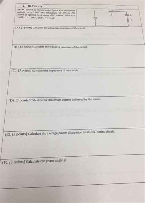 Solved An Ac Sources Shown In The Figure With Maximum