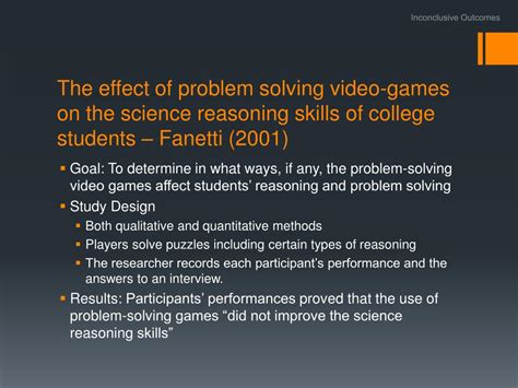 Ppt Game Based Learning And Its Effects On Problem Solving Powerpoint
