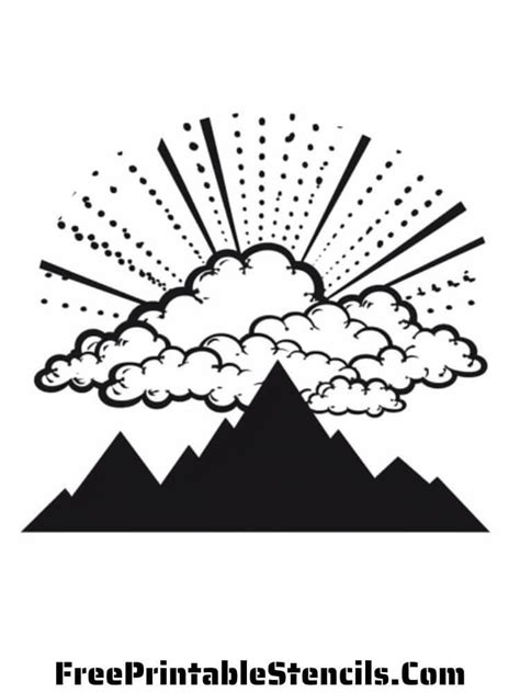 Free Printable Cloud Stencils And Silhouettes Free Printable Stencils