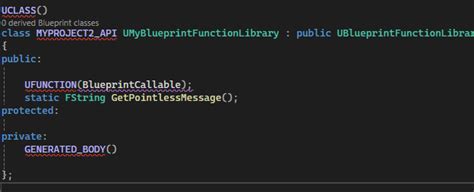C I Created This New Blueprint Function Library And Made A Simple Function Named