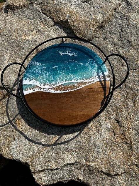 Ocean Lazy Susan Ocean Resin Art Home Decor Ocean Wedding T Engagement Item Resin Ocean
