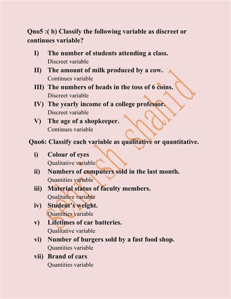Intro To Statistics DOCX Science