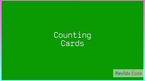 counting cards in javascript javascript full course javascript revildo code youtube