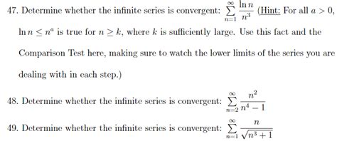 Solved Determine Whether The Infinite Series Is Convergent